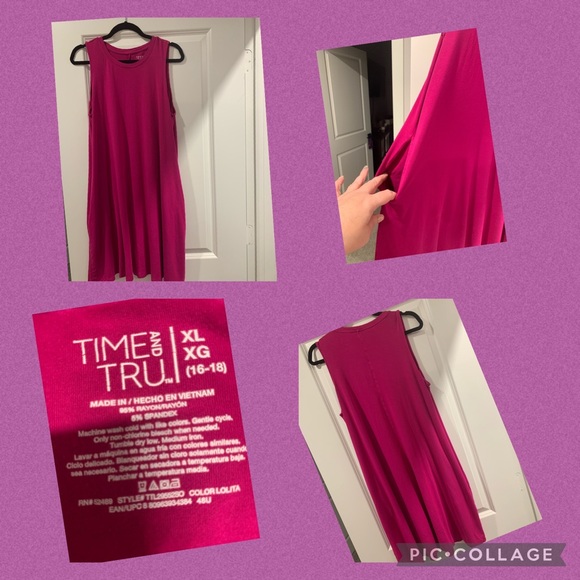Time and Tru | Dresses | Time Tru Tshirt Swing Dress With Pockets ...